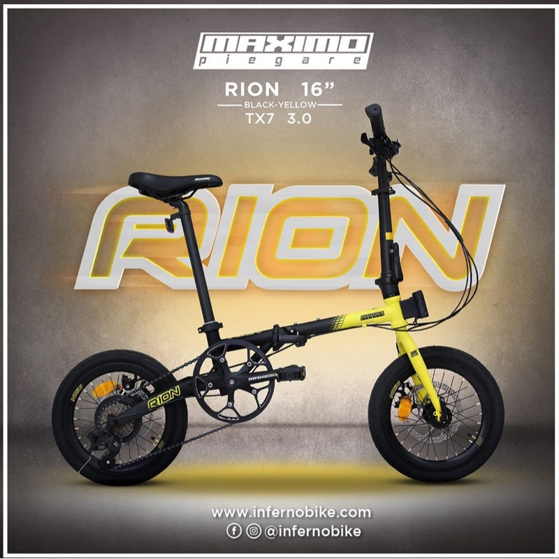 Jual Sepeda Lipat Folding Bike 16 Inch Family Maximo Rion TX7 BX8 | Shopee Indonesia