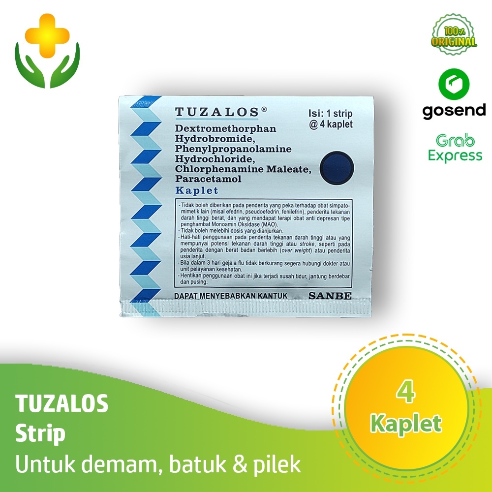 Jual Tuzalos 4 Kaplet - Obat Batuk Kering Pilek Demam | Shopee Indonesia
