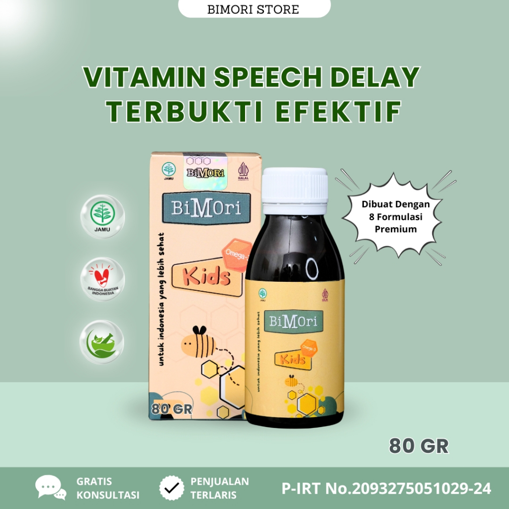 Jual Bimori Kids 60ML Vitamin Untuk Anak Speech Delay Lancar Berbicara ...