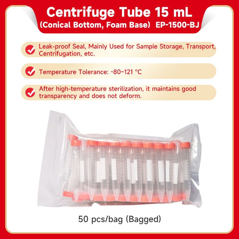 Jual Centrifuge Tubes, 15 mL (V-bottom, Bagged, RNase & DNase Free) | Shopee Indonesia
