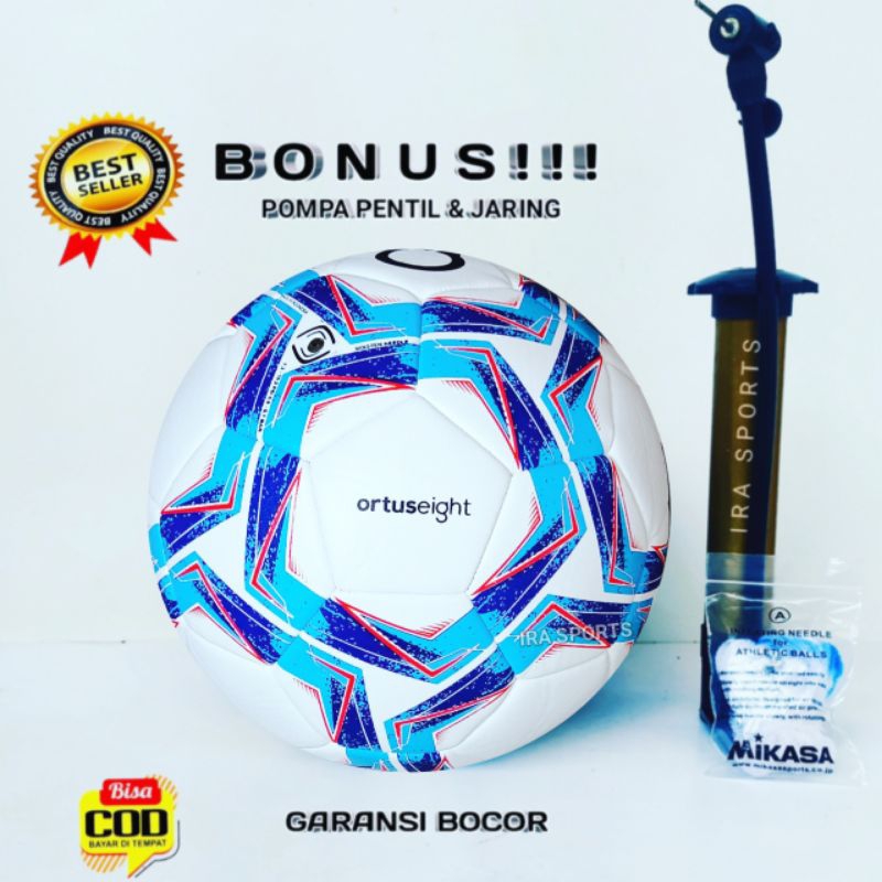 Jual Paket Lengkap Ortus Bola Sepak Ortus Size 5 Bahan Vu Kulit ...
