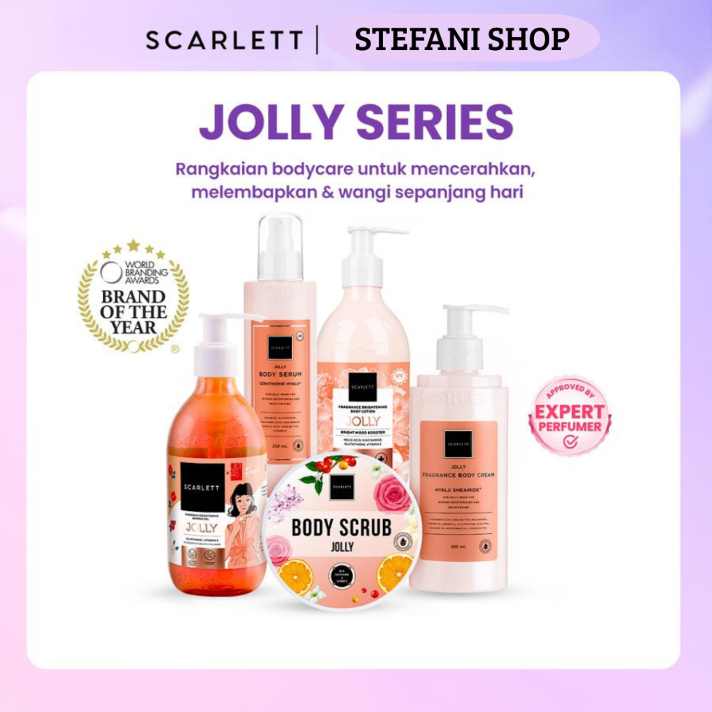 Jual Scarlett Brightening Jolly Series BPOM | Paket Scarlett 5in1 Jolly ...