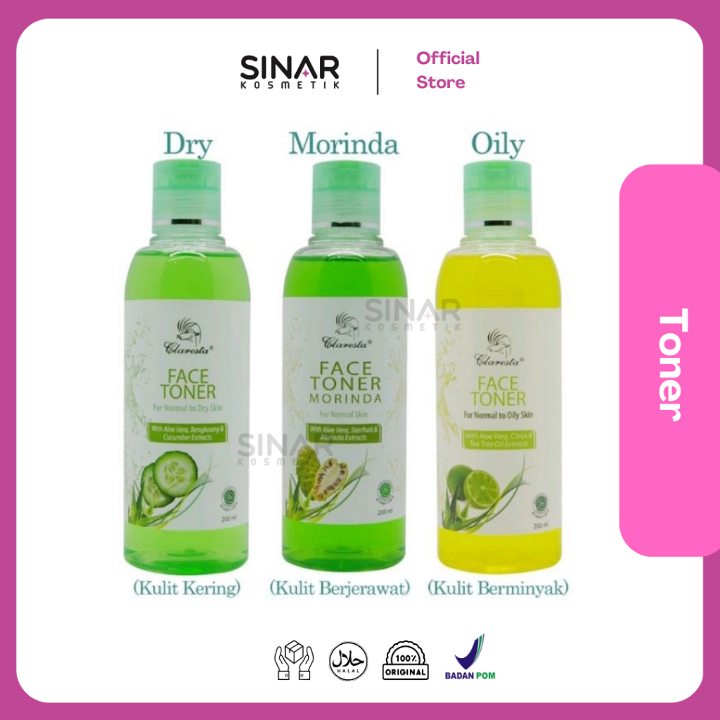 Jual Claresta Face Toner 200ml (Kemasan Baru) | Shopee Indonesia