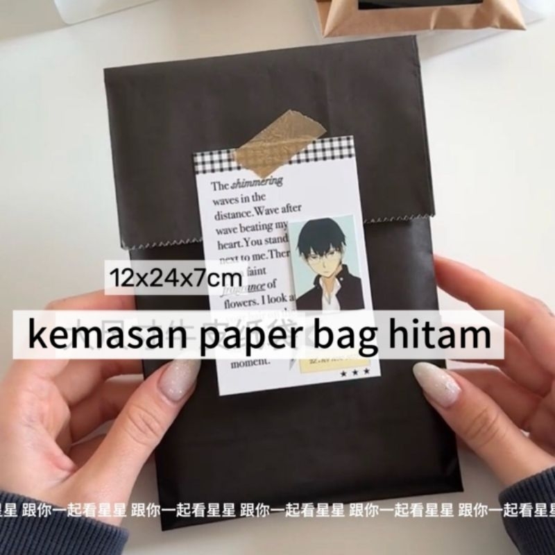 Jual Kemasan Paper Bag Warna hitam Packaging Serbaguna | Shopee Indonesia