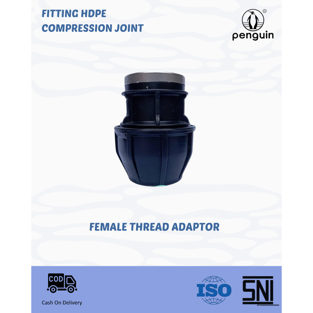 Jual FITTING HDPE FEMALE THREAD ADAPTOR UKURAN 75MM x 2½ INCH | Shopee ...