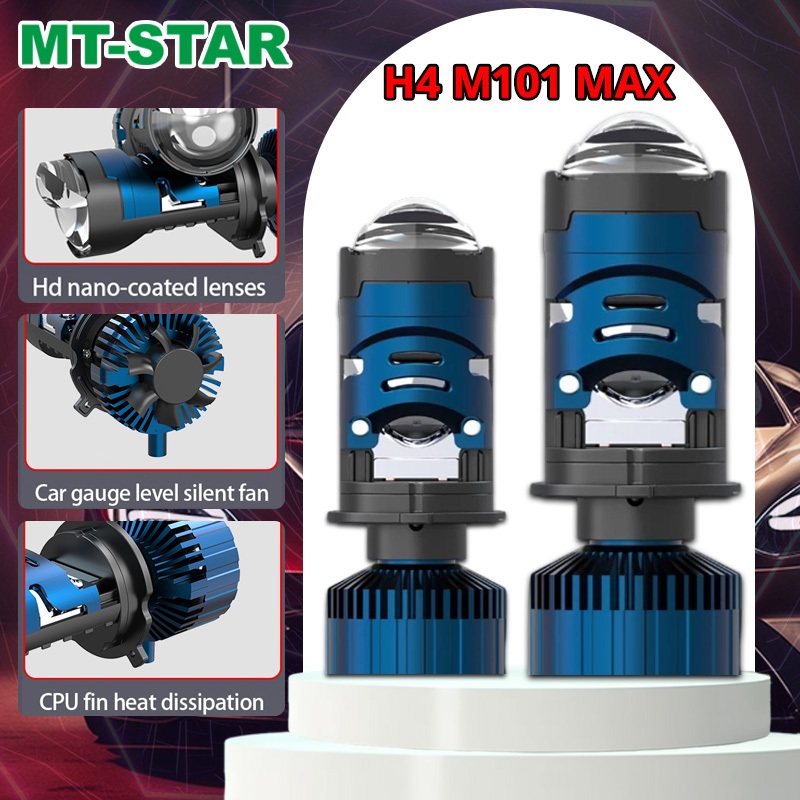 Jual MT-STAR M101MAX Lampu Utama BILED MINI H4 LENS PROJECTOR Cahaya ...