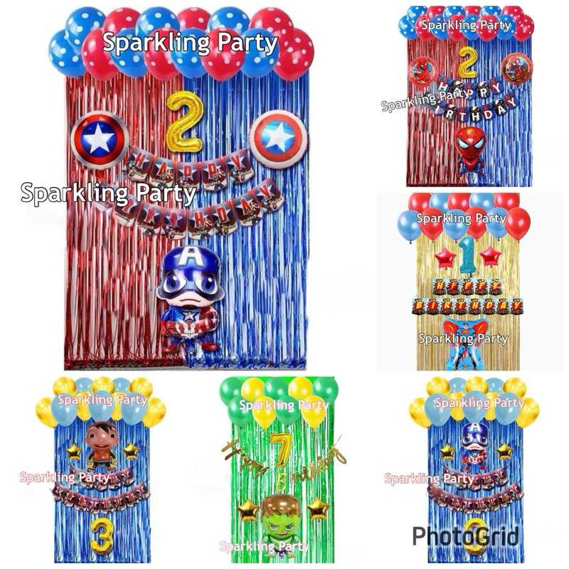 Jual Paket dekorasi balon ulang tahun superhero avengers | Shopee Indonesia