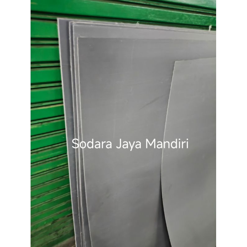 Jual plat pvc 2mm ukuran 20cm x 30cm / pvc grey 2mm / plat pvc abu-abu ...