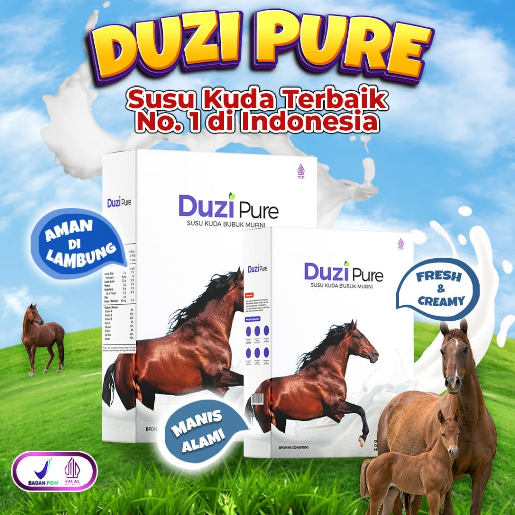 Jual Duzi Pure Susu Kuda 200gr – Kesehatan Sendi, Tulang, & Diabetes ...