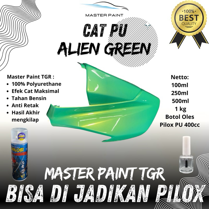Jual (BISA DIJADIKAN PILOX) CAT ALIEN GREEN | CAT HIJAU LEMBAYUNG GOLD | Shopee Indonesia