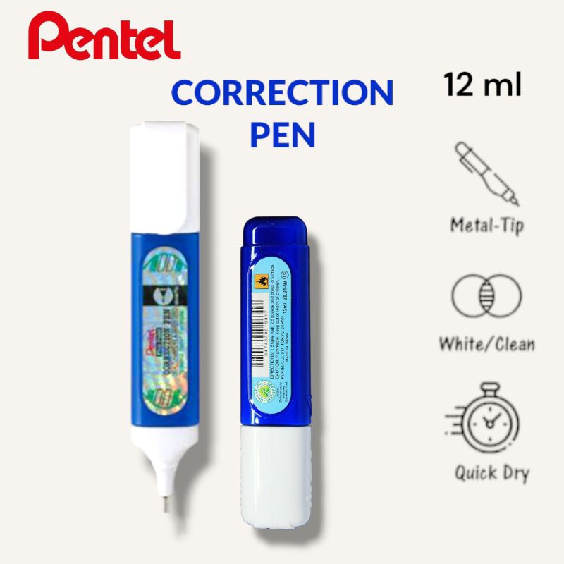 Jual TIP EX / CORRECTION PEN PENTEL ZL31-W (PCS) | Shopee Indonesia