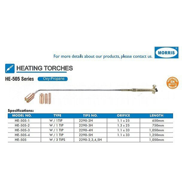 Jual Gas Heating Torch HE505-4 Morris HE-505-4 Pemanas Las Bakar | Shopee Indonesia