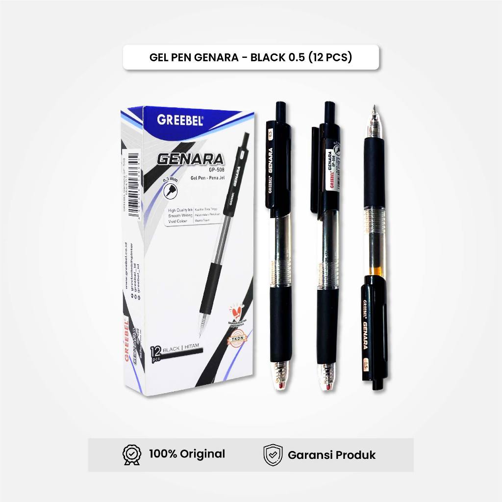Jual GREEBEL Gel Pen Pulpen Pena GP-508 Genara (12PCS/SET) Pulpen Grosir Termurah | Shopee Indonesia