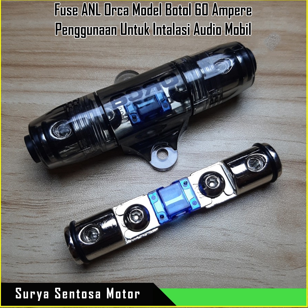 Jual Fuse Orca ANL Model Botol 60 Ampera Untuk Power Amplifier Audio ...