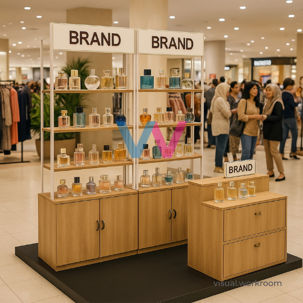 Jual Paket Cabinet Display Toko/VM/Island Counter/Lemari Pajangan Produk Modular Bazaar/Pop up ...