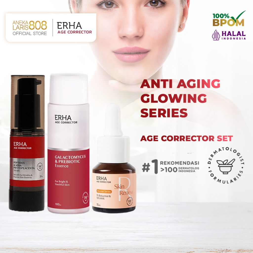 Jual ERHA Age Corrector Serum Essence Booster - Skincare Glowing Wajah ...