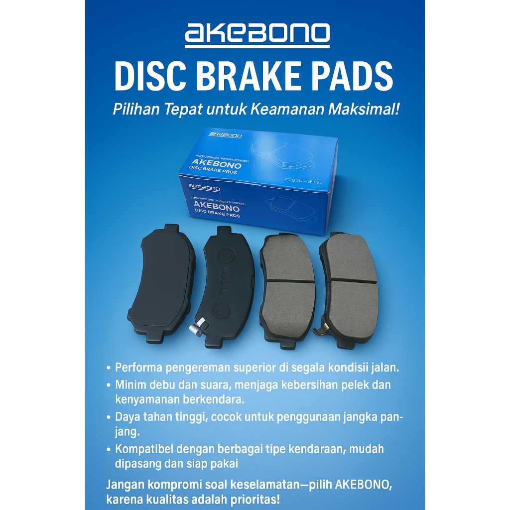 Jual Brake Pad Kampas Rem Depan Innova Reborn/Hilux Revo New Akebono AN-584WKI | Shopee Indonesia