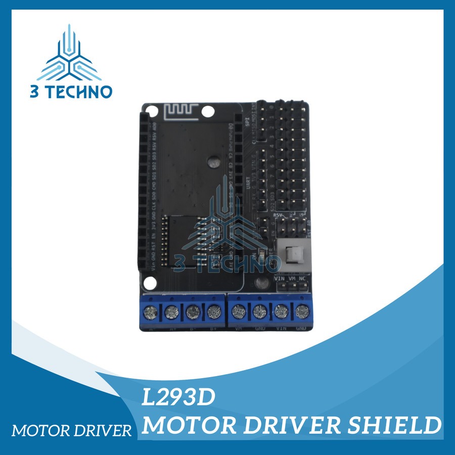 Jual L293 L293D MOTOR DRIVER SHIELD FOR NODEMCU DOIT WIFI ESP8266 | Shopee Indonesia