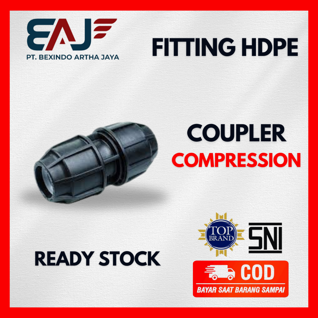 Jual Coupler Hdpe Ukuran 2 Inch atau 63 mm | Sambungan Pipa Sok Lurus Hdpe | Distributor Resmi ...