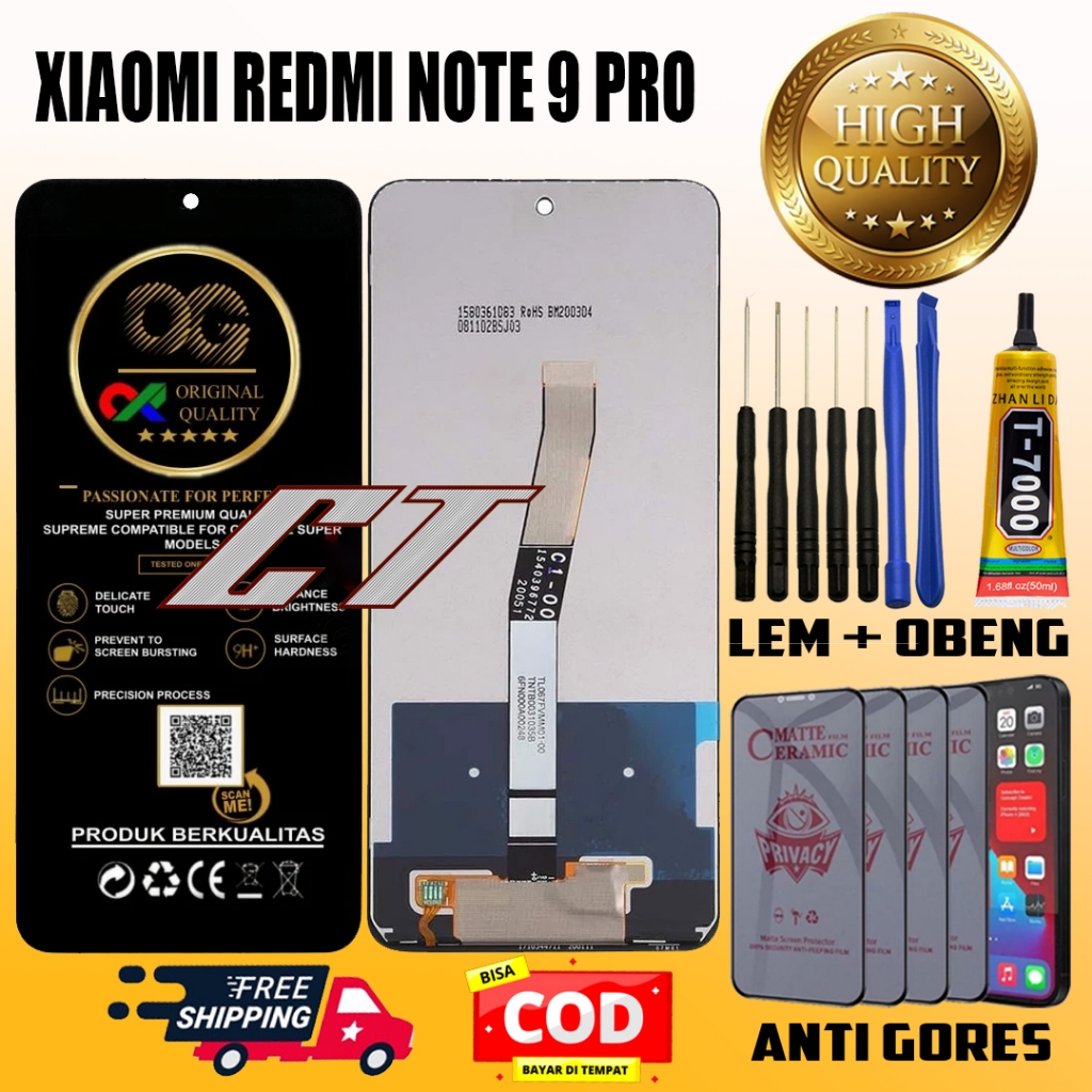 Jual LCD TOUCHSCREEN XIAOMI REDMI NOTE 9 PRO LAYAR SENTUH ORIGINAL ORI ...