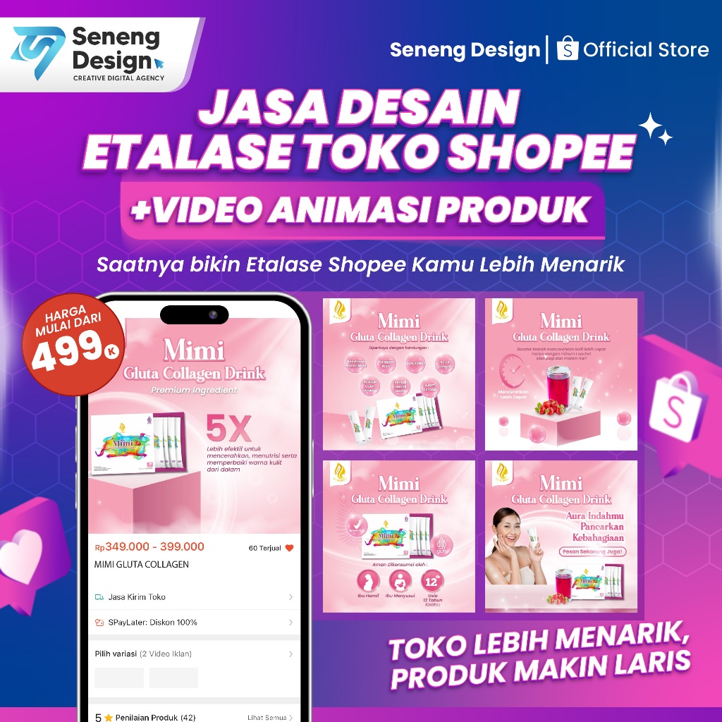 Jual JASA DESAIN ETALASE TOKO SHOPEE + VIDEO ANIMASI PRODUK I TOKO ...