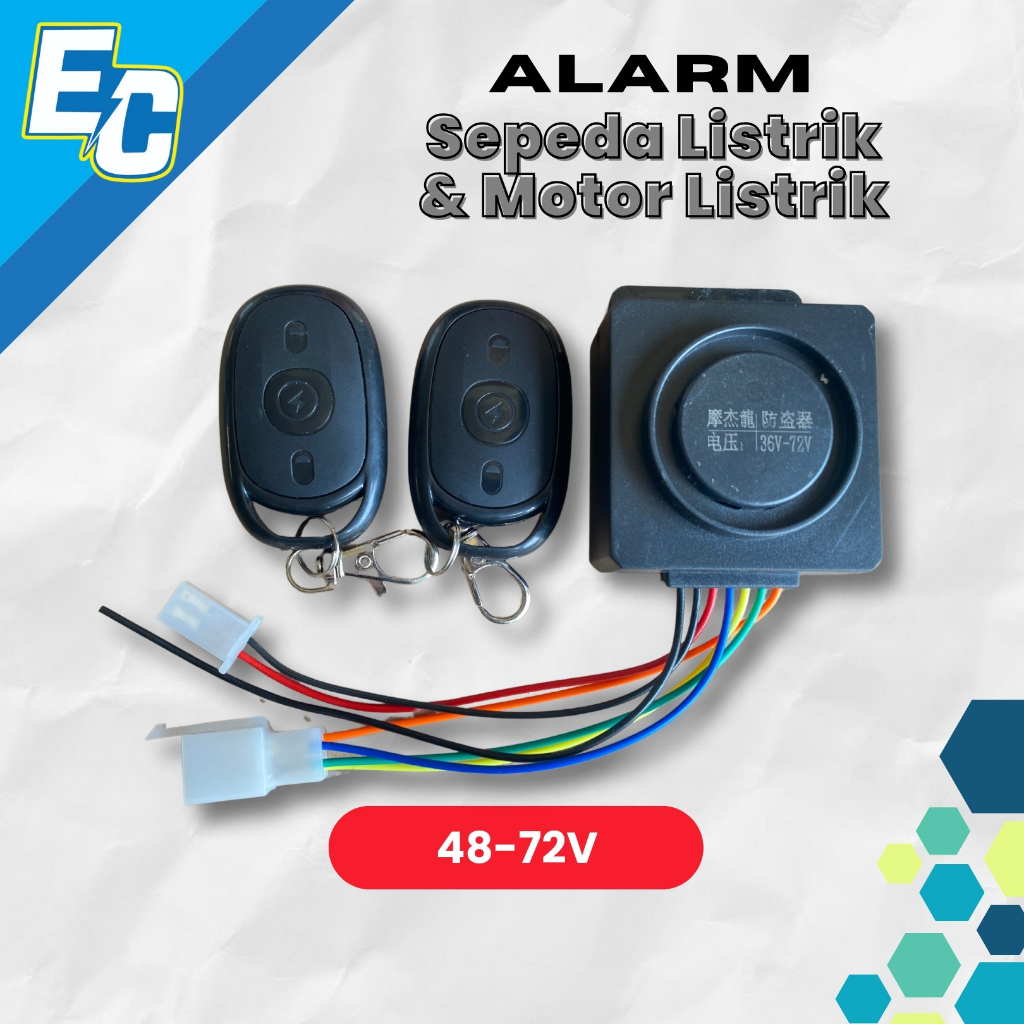 Jual Alarm Remote motor listrik, Sepeda listrik 48V - 72V Soket Standar ...