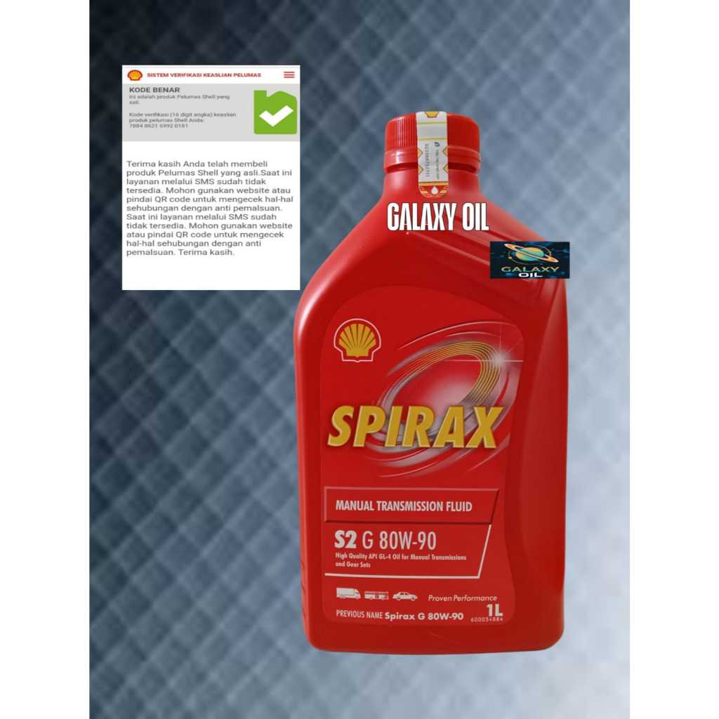 Jual Oli Shell Spirax S2 G 80W-90 Transmisi Manual Gardan Persneling 80W90 1 Liter | Shopee ...