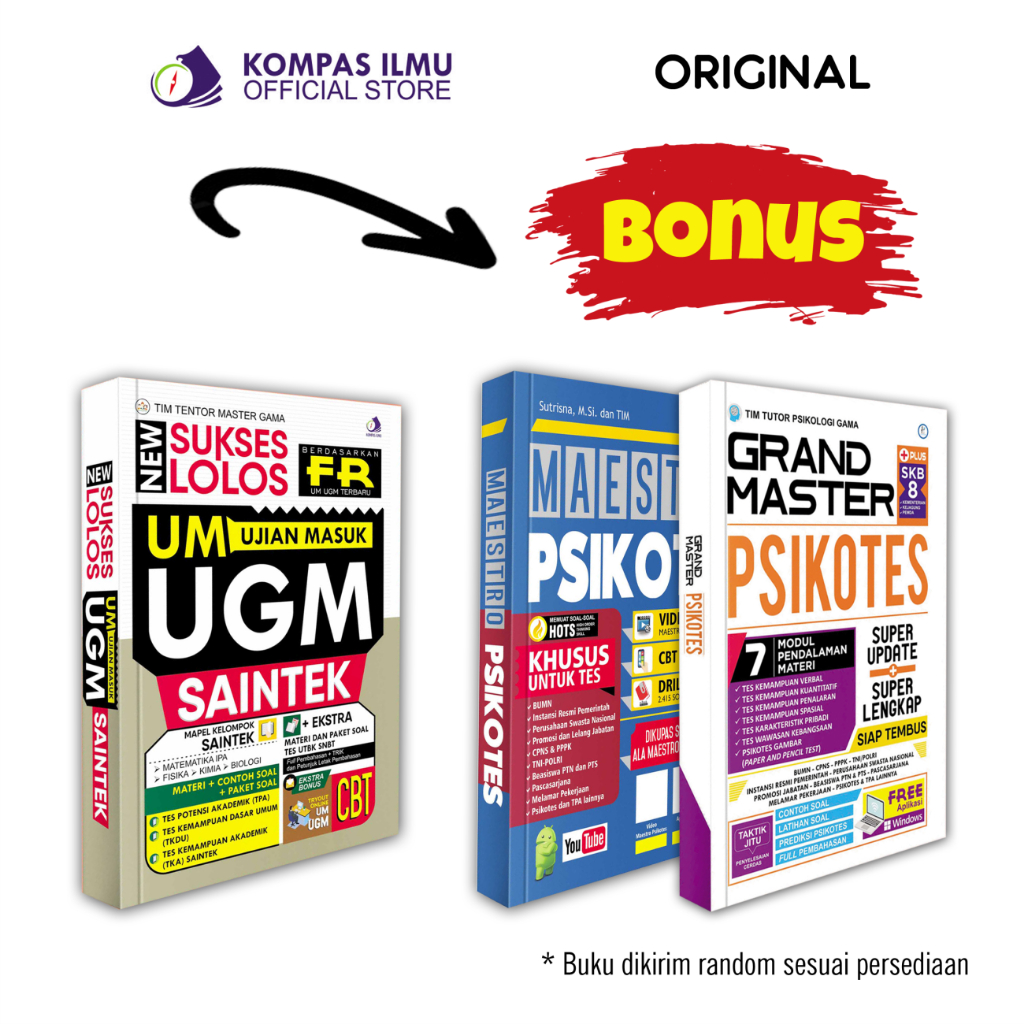 Jual Best Seller Buku UM UGM Sukses Lolos UM UGM Saintek Soshum 2025 [SL UGM1] | Shopee Indonesia