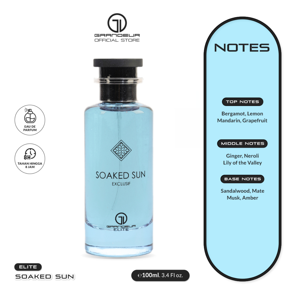 Jual Grandeur Elite Parfum Soaked Sun Exclusif 100ml | Shopee Indonesia