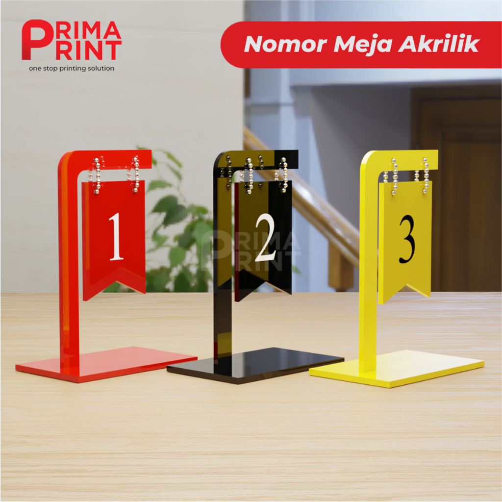 Jual Nomor Meja Akrilik / Nomor Meja Cafe / Stand Nomor Meja / Nomer ...