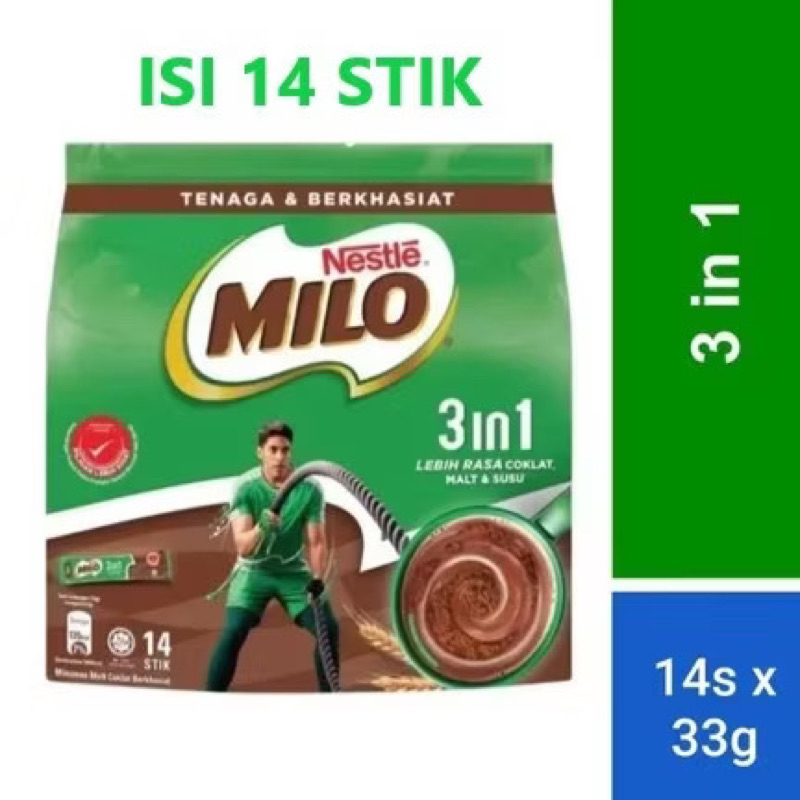 Jual Milo Malaysia 3in1 Sachet | Shopee Indonesia
