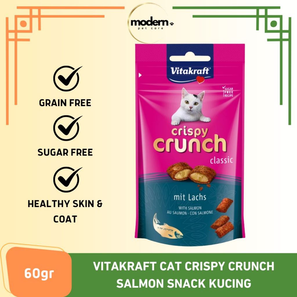 Jual Vitakraft Cat Crispy Crunch Salmon Snack Kucing 60gr | Shopee ...