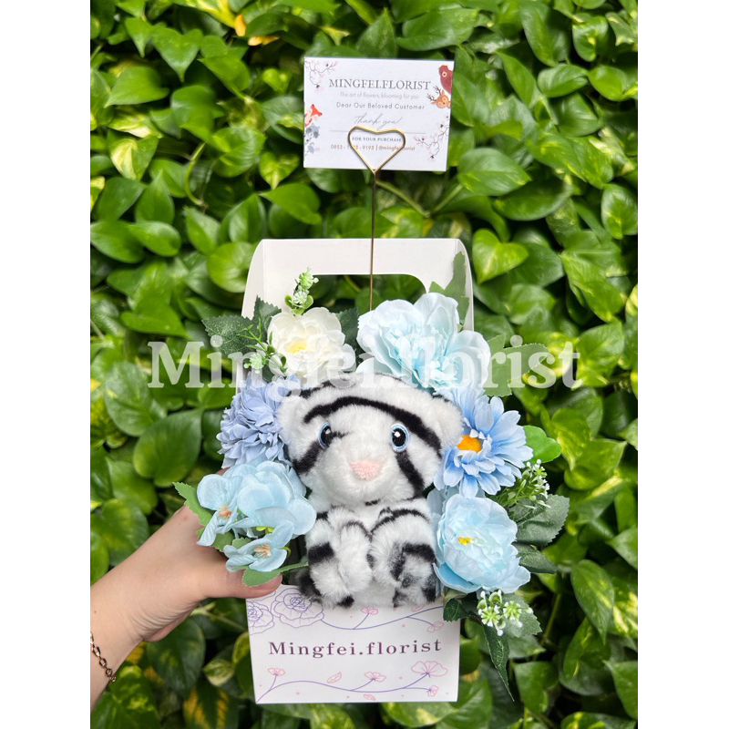 Jual Flouna in the box (Boneka Macan Putih/ White Tiger) + Packing ...