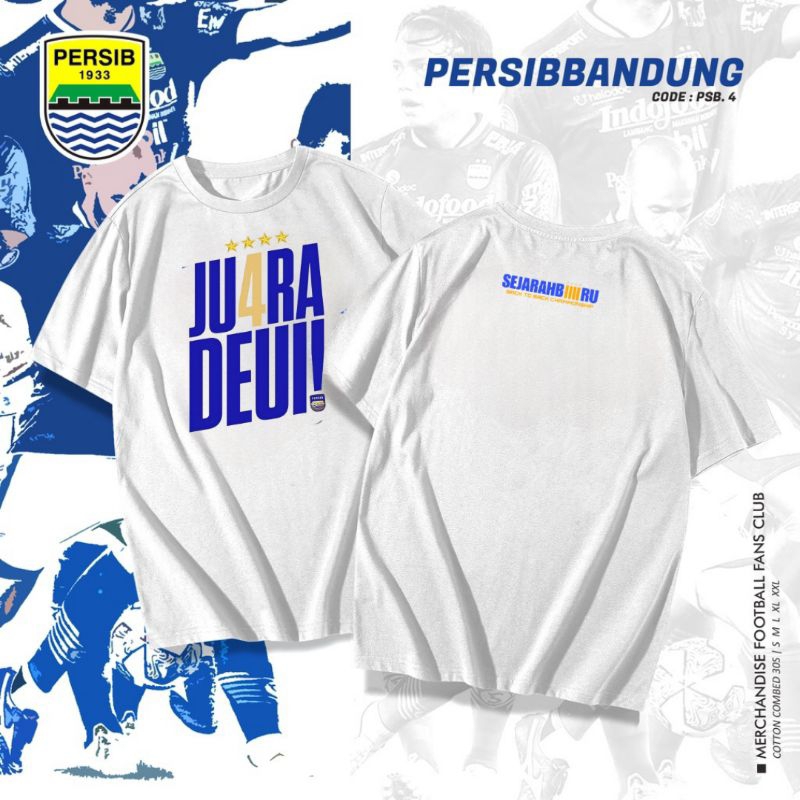 Jual Kaos persib Edisi Juara Deui Bintang 4 2025 | Shopee Indonesia