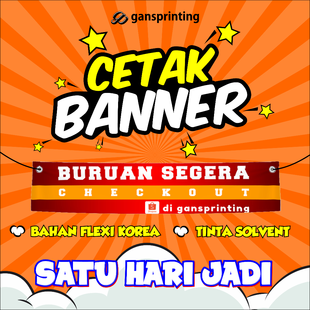 Jual Cetak Benner / Spanduk Outdoor Murah | Free Desain | Sehari Jadi ...