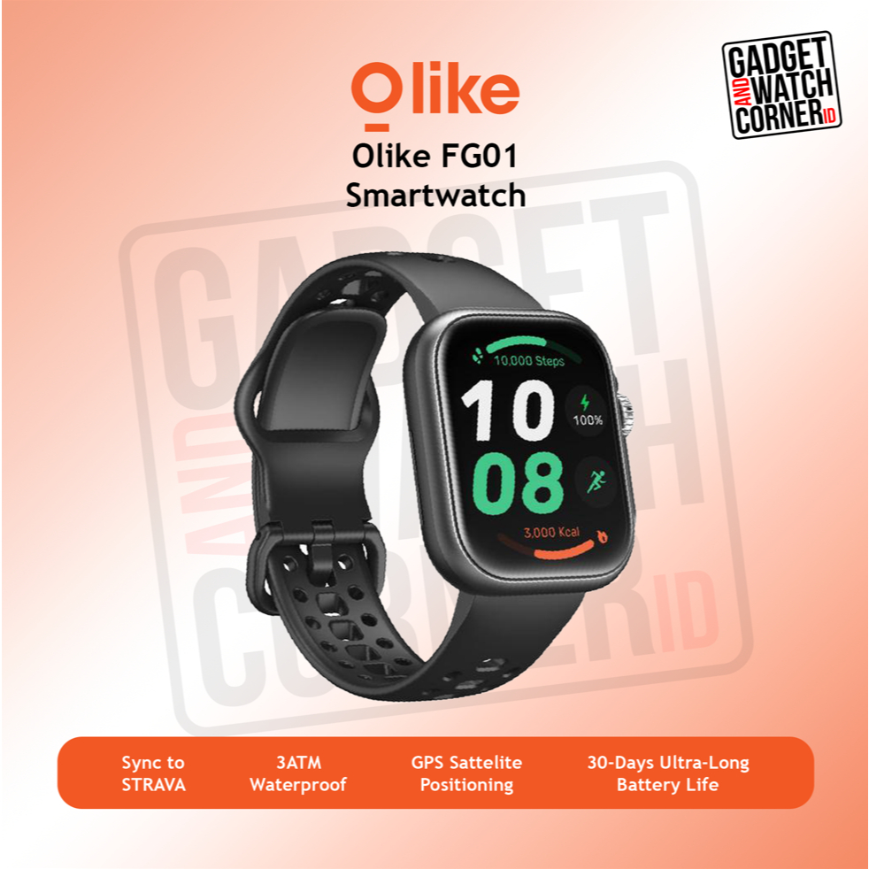 Jual OLIKE FG01 Smartwatch Battery Up To 30-Day | Waterproof 3ATM ...