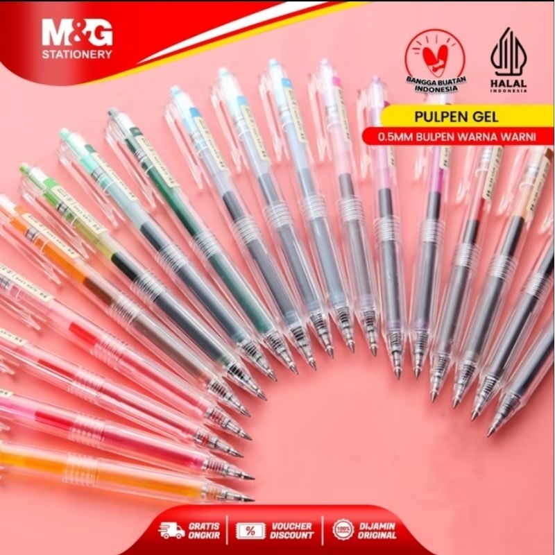 Jual M&G - Bolpen Gel Pen 36 Warna Warni Colorful 0.5mm / Pulpen ...