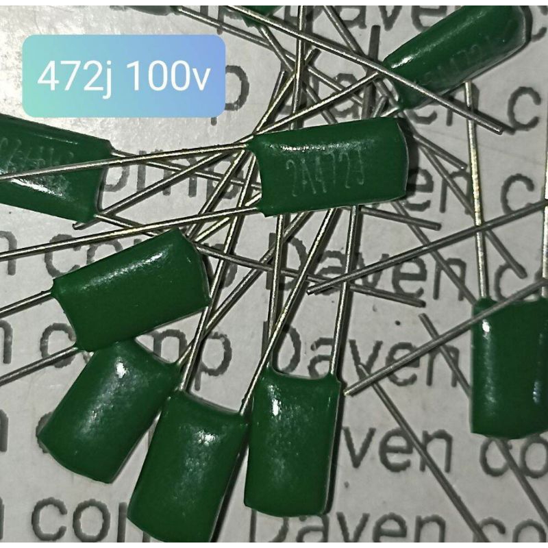 Jual 10BUAH KAPASITOR MILAR 472J 100V MYLAR 472 J 100 VOLT 472J 100VOLT ...