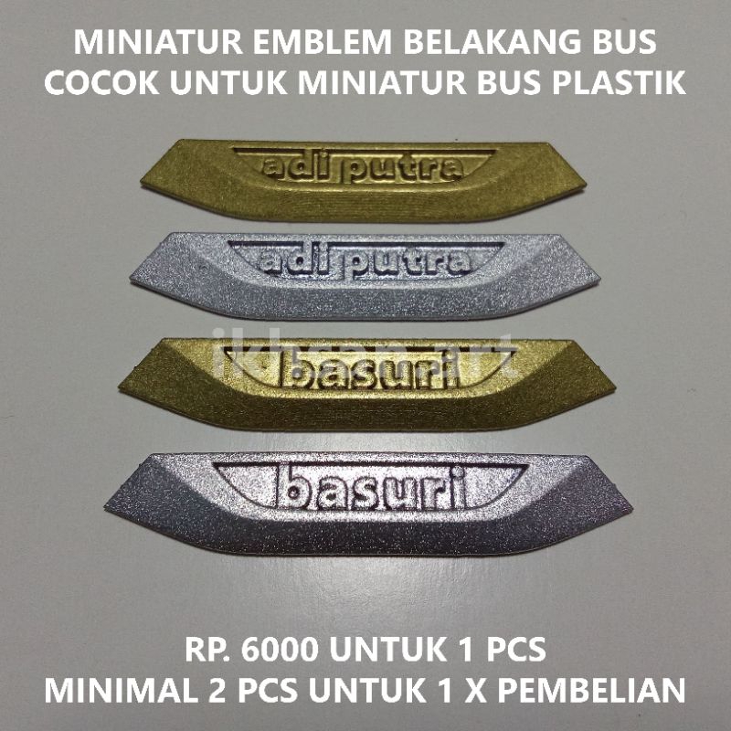 Jual menjual miniatur emblem belakang bus untuk miniatur bus plastik ...