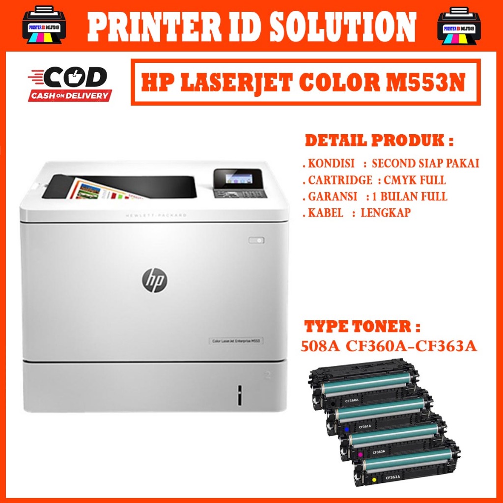 Jual Printer Hp Laserjet Enterprise M553 m553n m553dn M553DW duplex ...