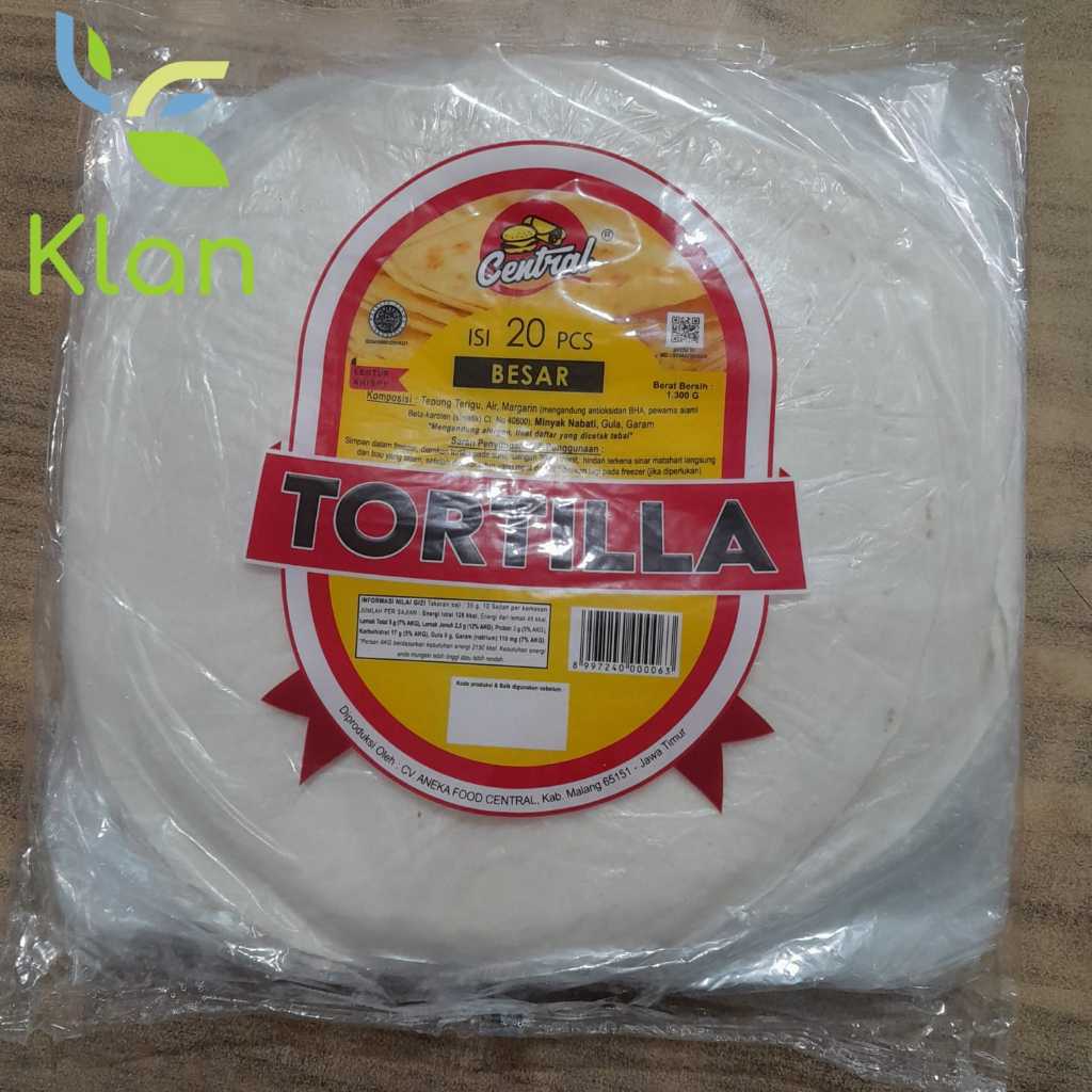 Jual CENTRAL TORTILLA BESAR / TORTILA/ KULIT KEBAB ISI 20 LEMBAR BESAR ...