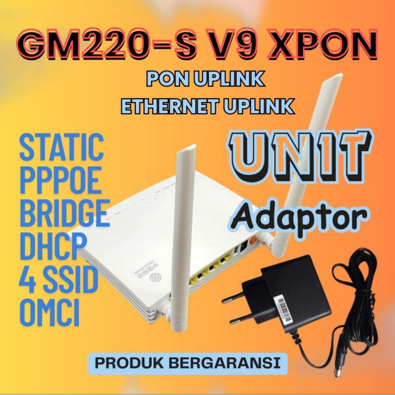 Jual GM 220-S XPON GPON EPON ONU support brige remot PLUS ADAPTOR ORI ...