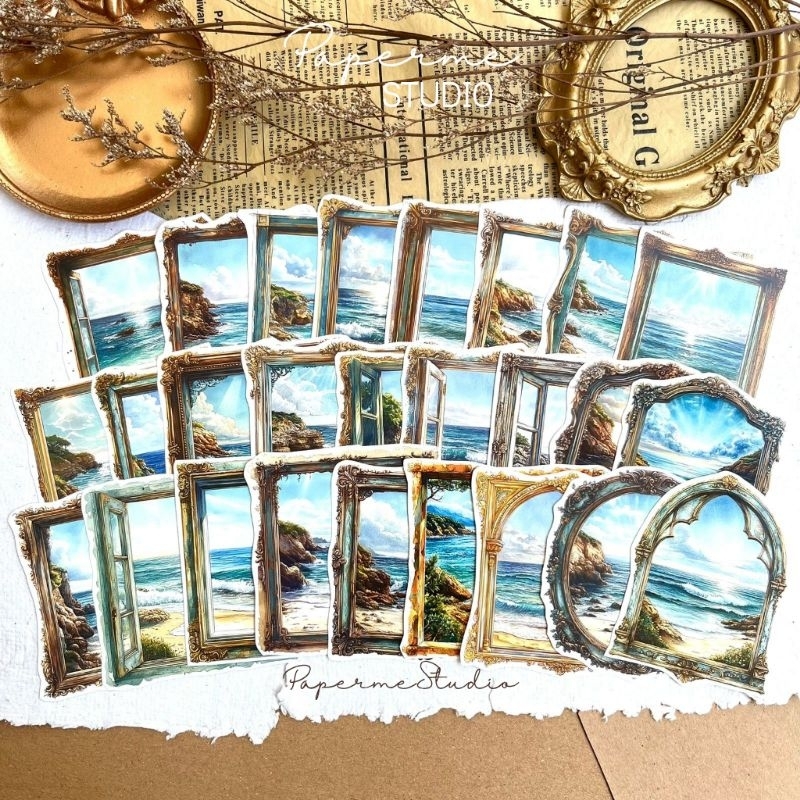 Jual CUT STICKER - sticker summer sea beach peach river aesthetic ...