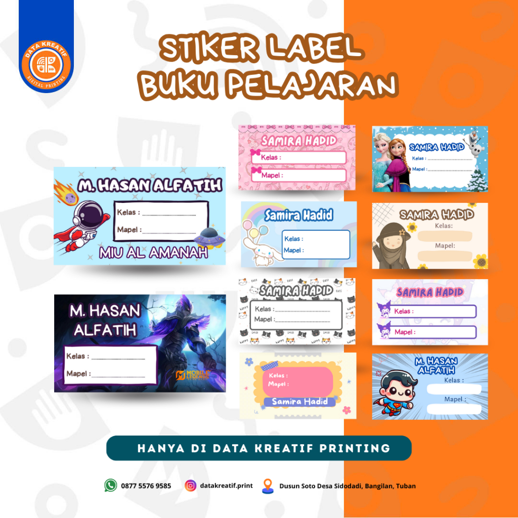 Jual Stiker Mata Pelajaran Sekolah-Stiker Mapel-Stiker Label Sekolah ...
