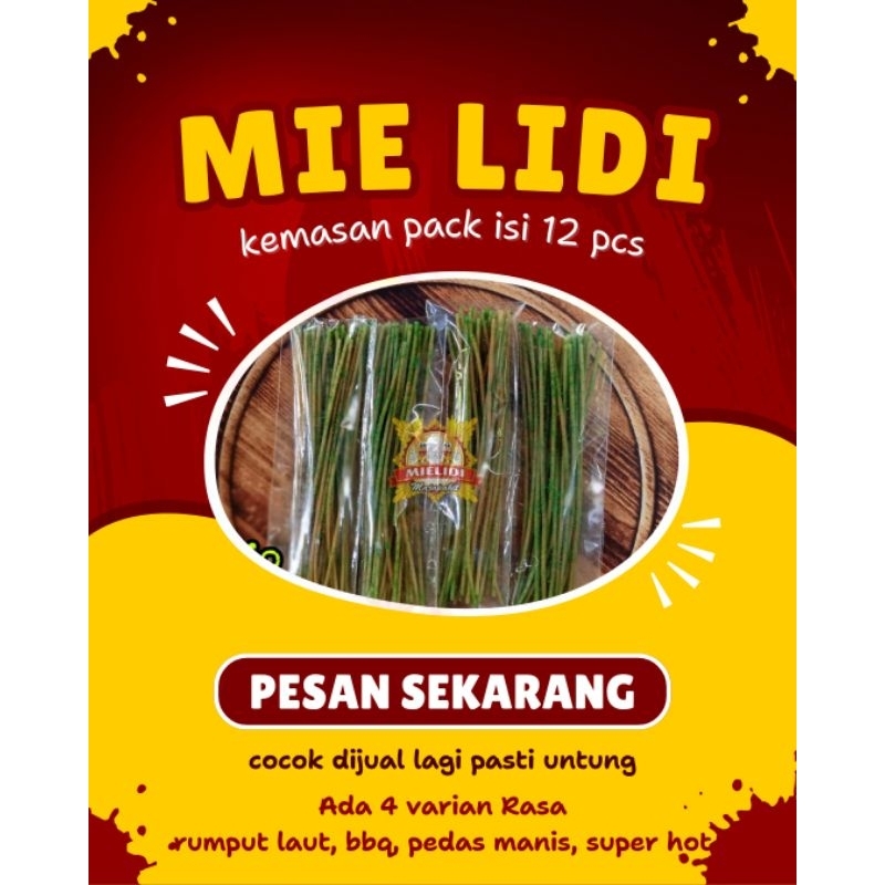 Jual Mie Lidi 1 Pack Isi 12 Pcs || Bisa COD | Shopee Indonesia