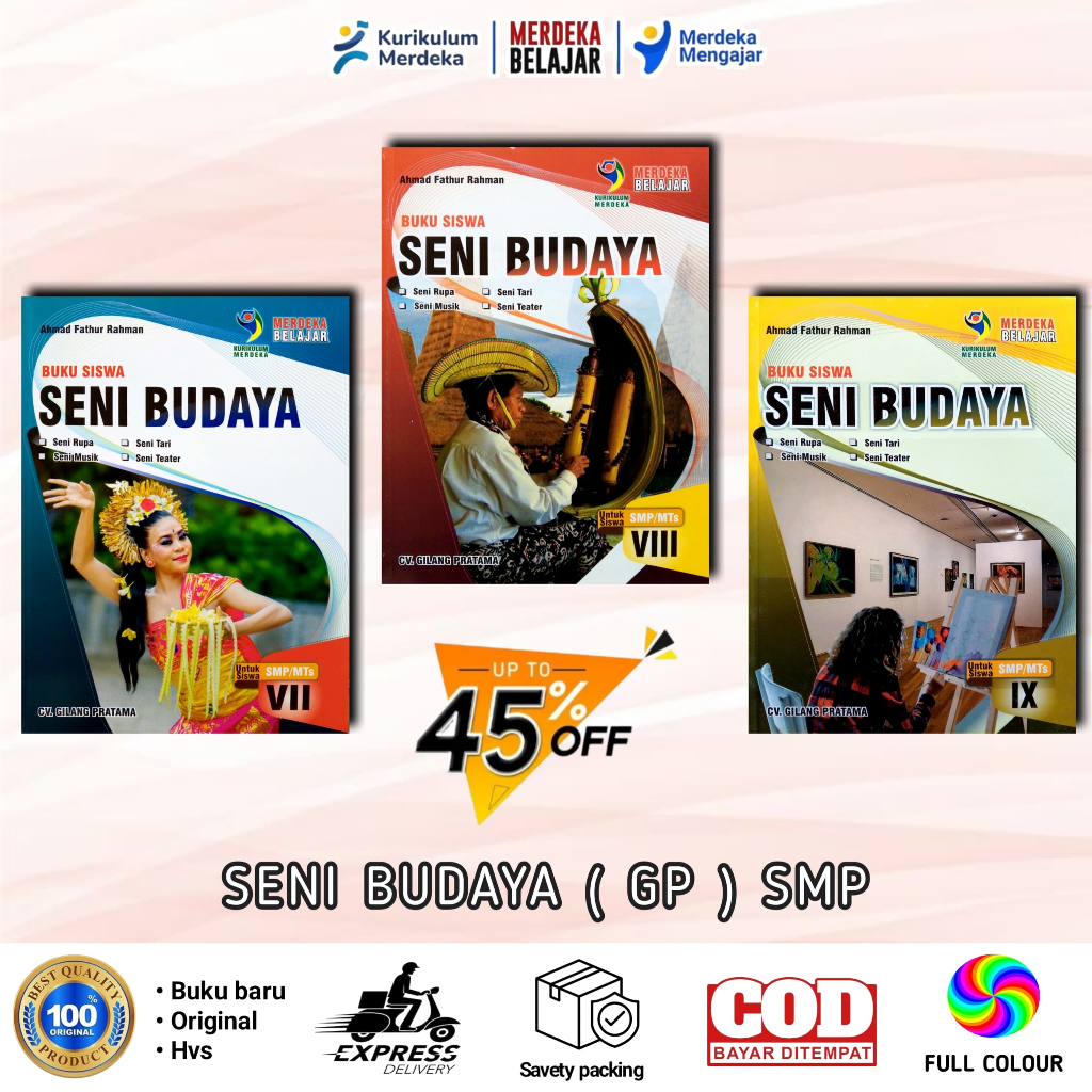Jual Buku Siswa Pendamping SENI BUDAYA Kelas 7,8,9 SMP Kurikulum Merdeka - Gilang Pratama ...