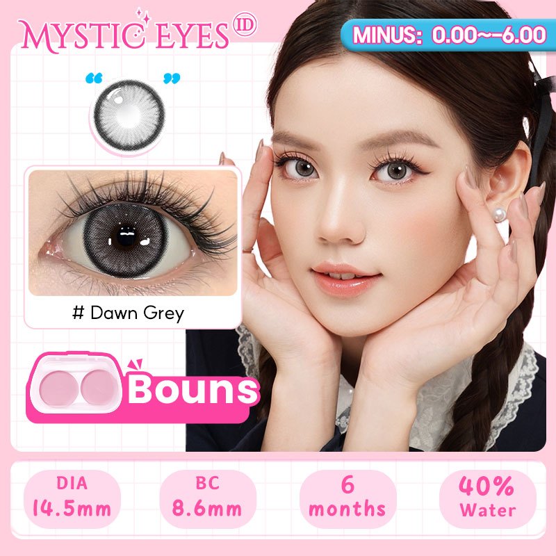 Jual （0.00 s/d-6.00 ）MYSTICEYE SOFTLENS DAWN SERI BROWN GREY COLOR ...