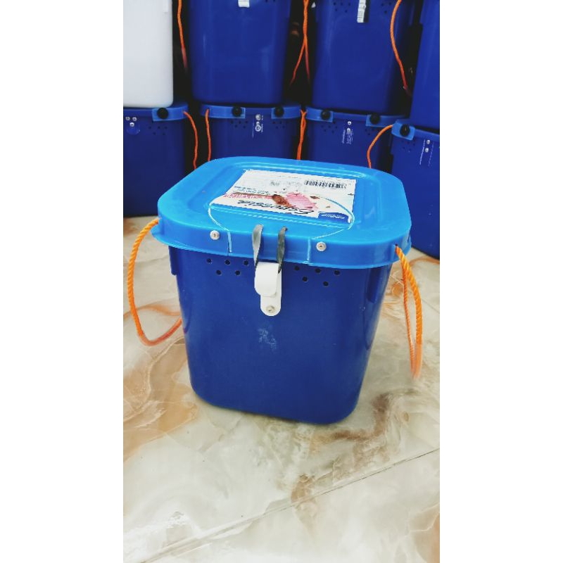 Jual BOX UDANG HIDUP 8 LITER WARNA BIRU HAND MADE BERKUALITAS box ...
