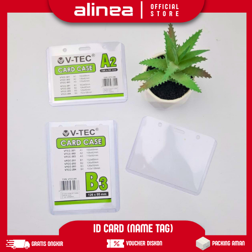 Jual (1/3pcs) Name Tag Id Card/ Card Case V-Tec Ukuran B1 B2 B3 B4 A1 ...