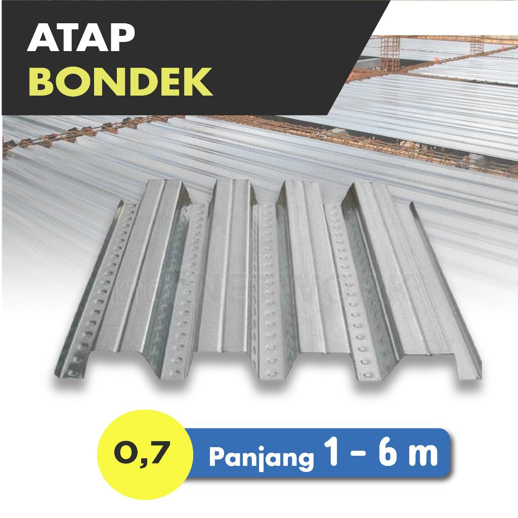 Jual Bondek 0,7 mm / Bondek Cor / Atap Bondek / Floordeck / Bekisting ...